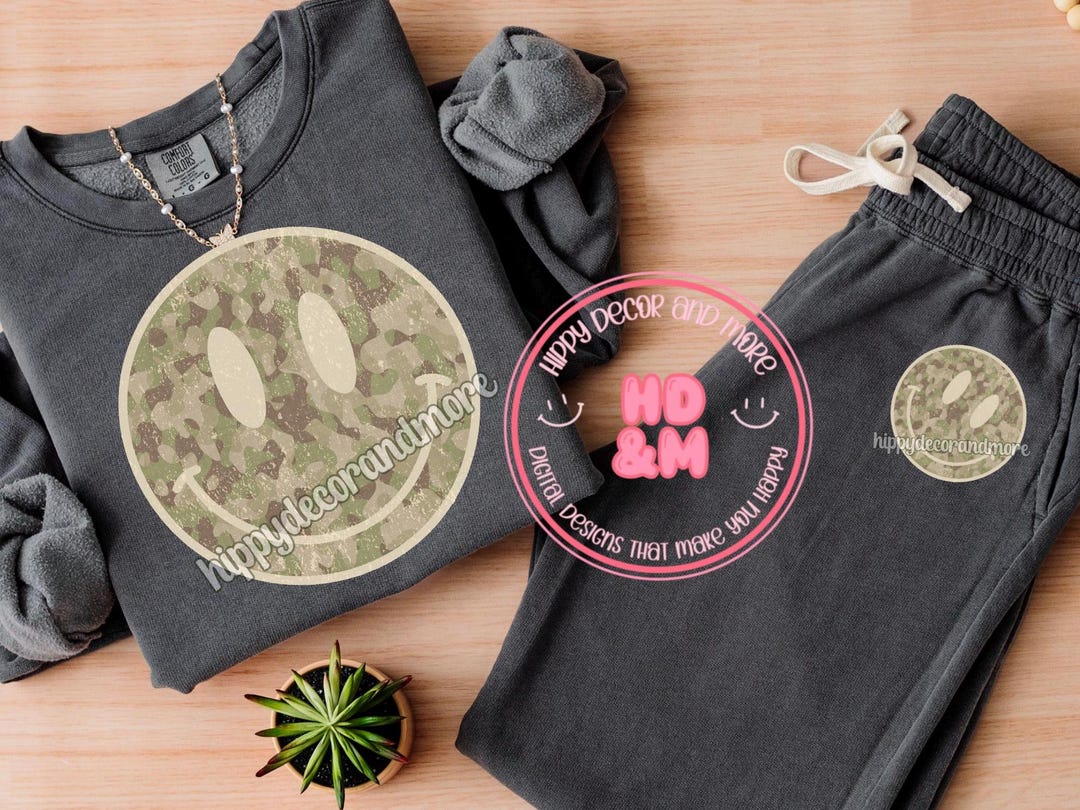 Camo Smiley Face PNG Hunters Wife PNG Seasonal Widow PNG Duck Hunting ...