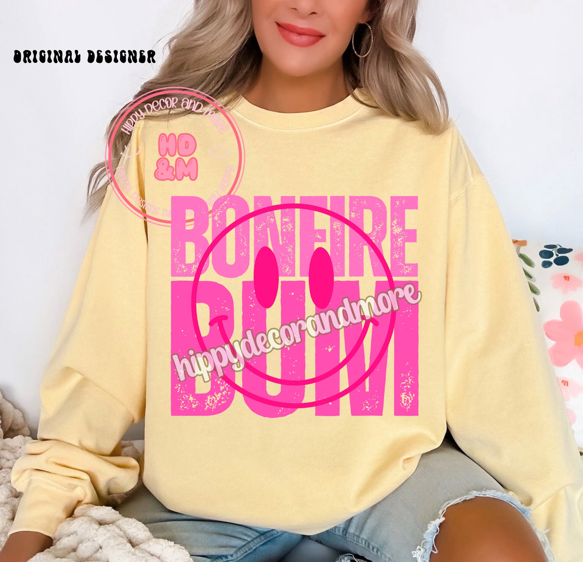 Bonfire PNG Bonfire Bum Smiley Face PNG Trendy Comfort Colors Shirt ...