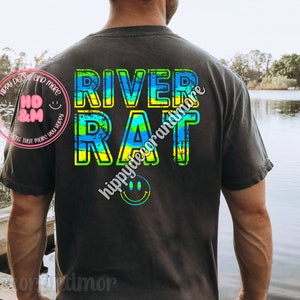 River Rat PNG Smiley Face PNG Neon Summer Vibes PNG Floating Float Trip ...