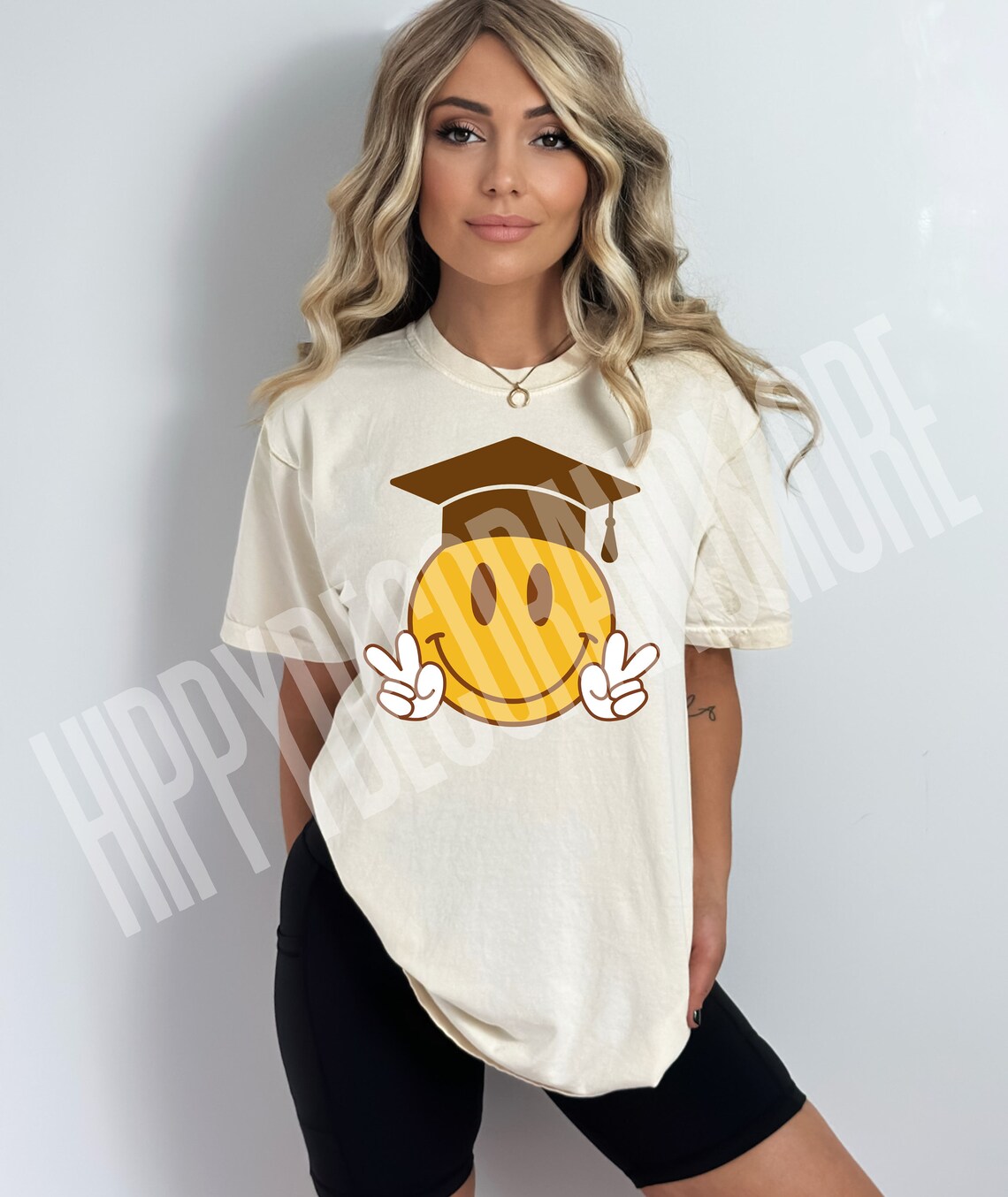Retro Smiley Face PNG Graduation Shirt Grad PNG Hippie Png - Etsy
