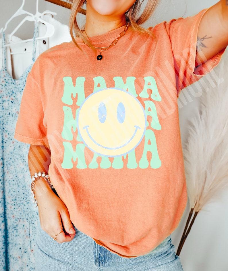 Smiley Face PNG Retro PNG Mama Png Smiley Sublimation Smiley - Etsy