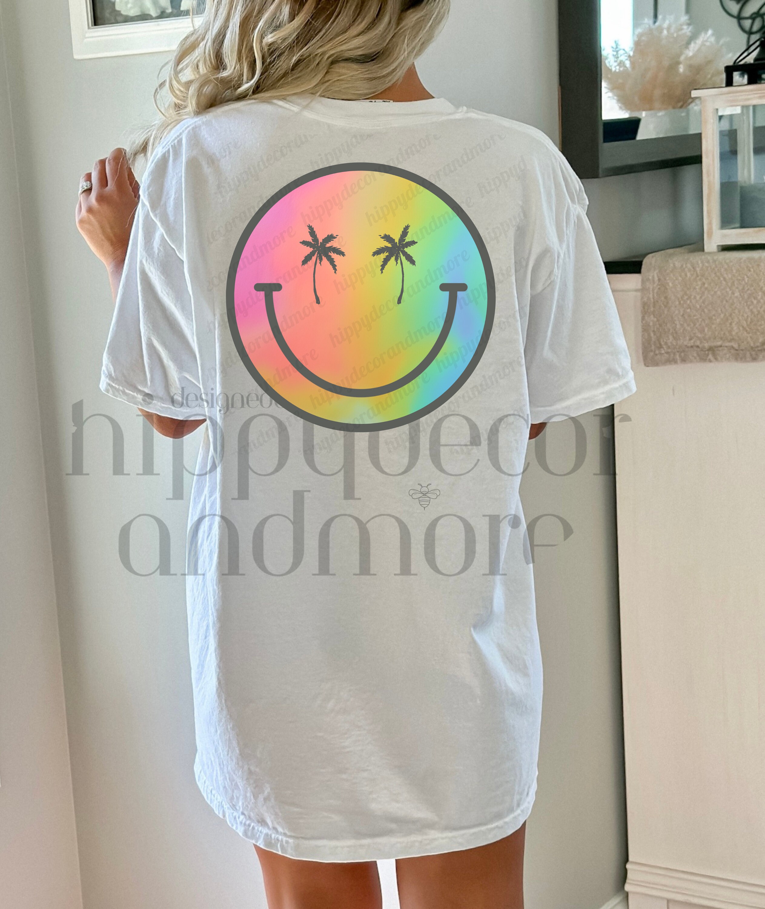 Tye Dye PNG Palm Trees Happy Face PNG Happy Face PNG Trendy Happy Face ...