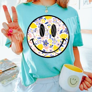 Lemons PNG Smiley Face PNG Purple Spring Smiley Face Shirt - Etsy