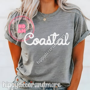 Coastal PNG Faux Tinsel Letters White Beach Shirt Design Summer Vibes ...