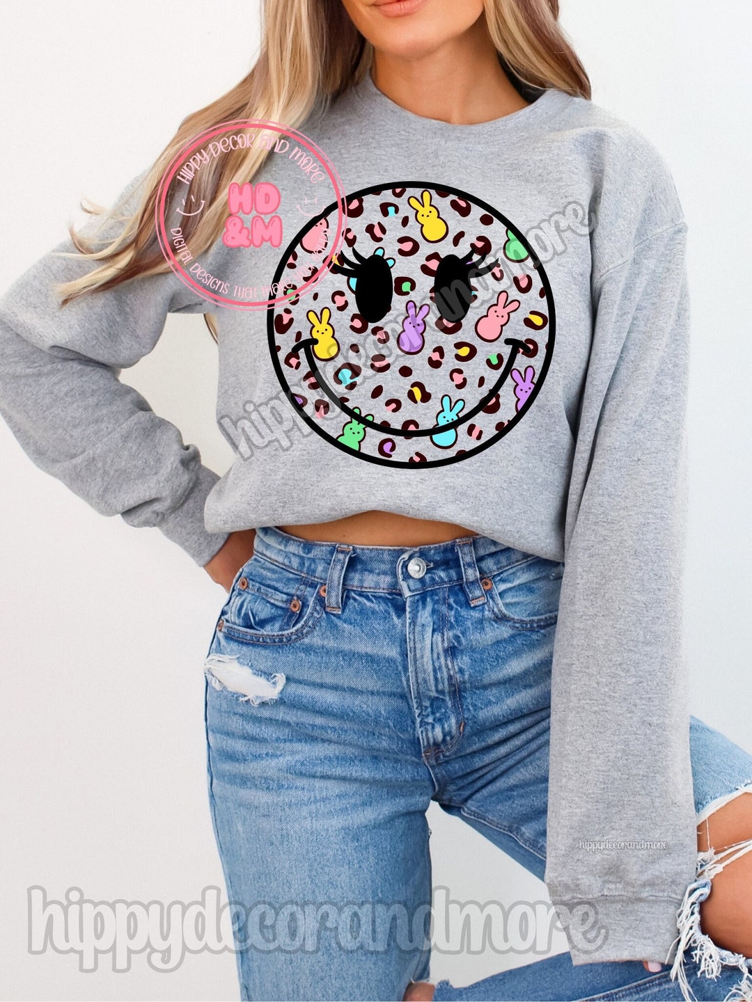 Leopard Print Smiley Face PNG Easter PNG Pastel Smiley Face Shirt ...
