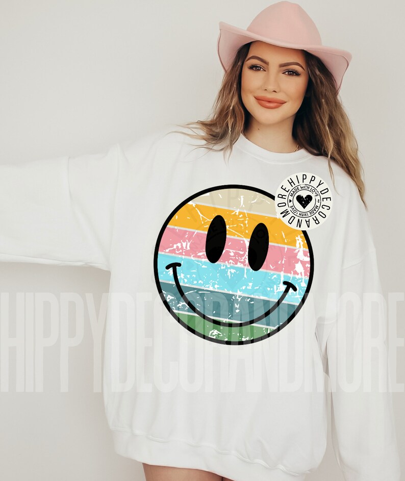 Retro Smiley Face PNG Spring Png Smiley Png Boho Png Boho - Etsy