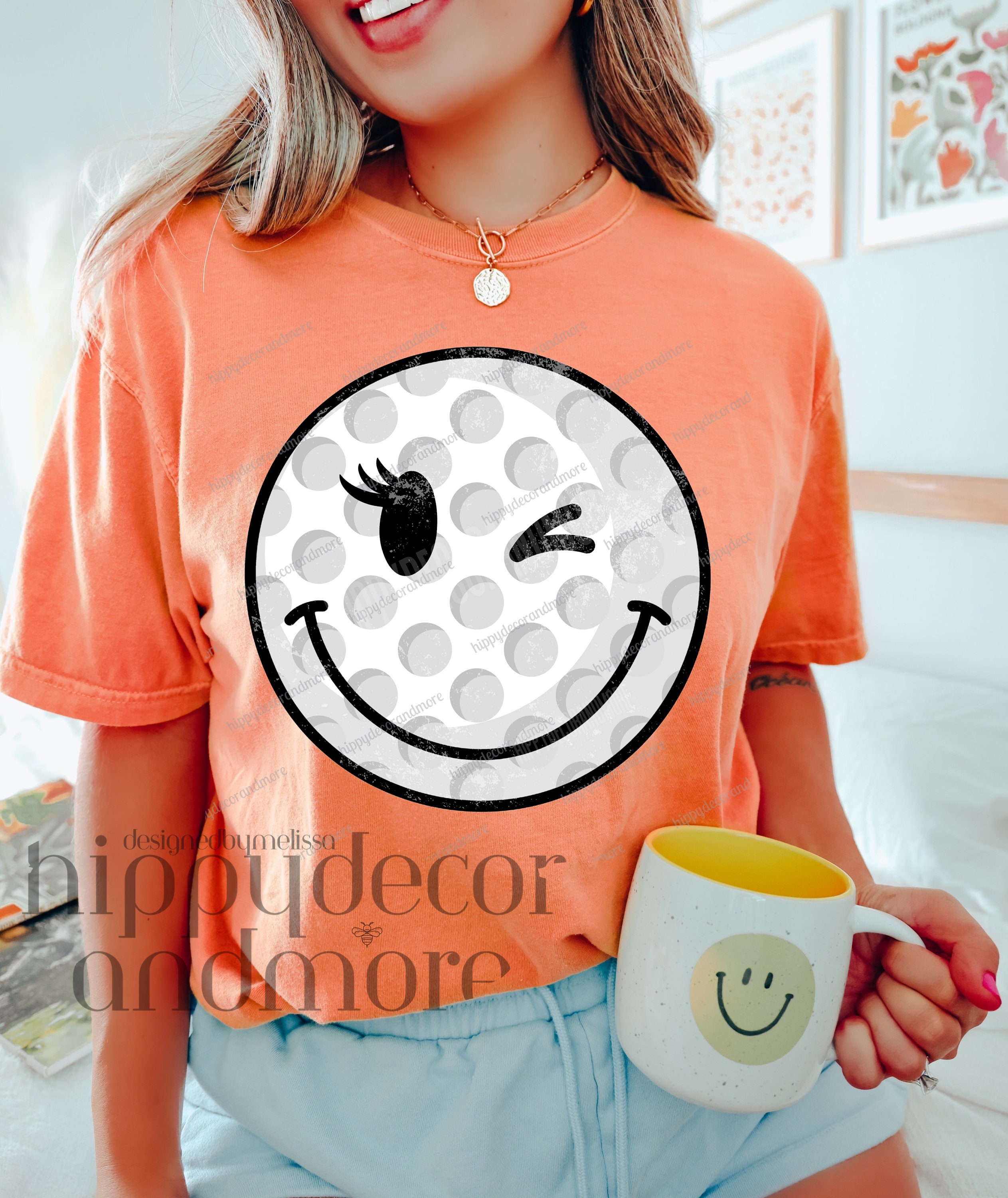 Golf Ball PNG Smiley Face PNG Golf Smiley Transfer Design Smiley Face ...