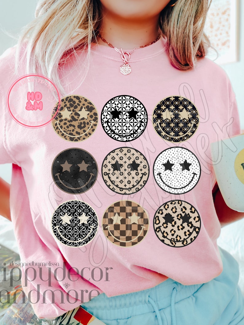 Preppy Smiley Faces PNG Preppy PNG Smileys Shirt Design Bougie PNG - Etsy