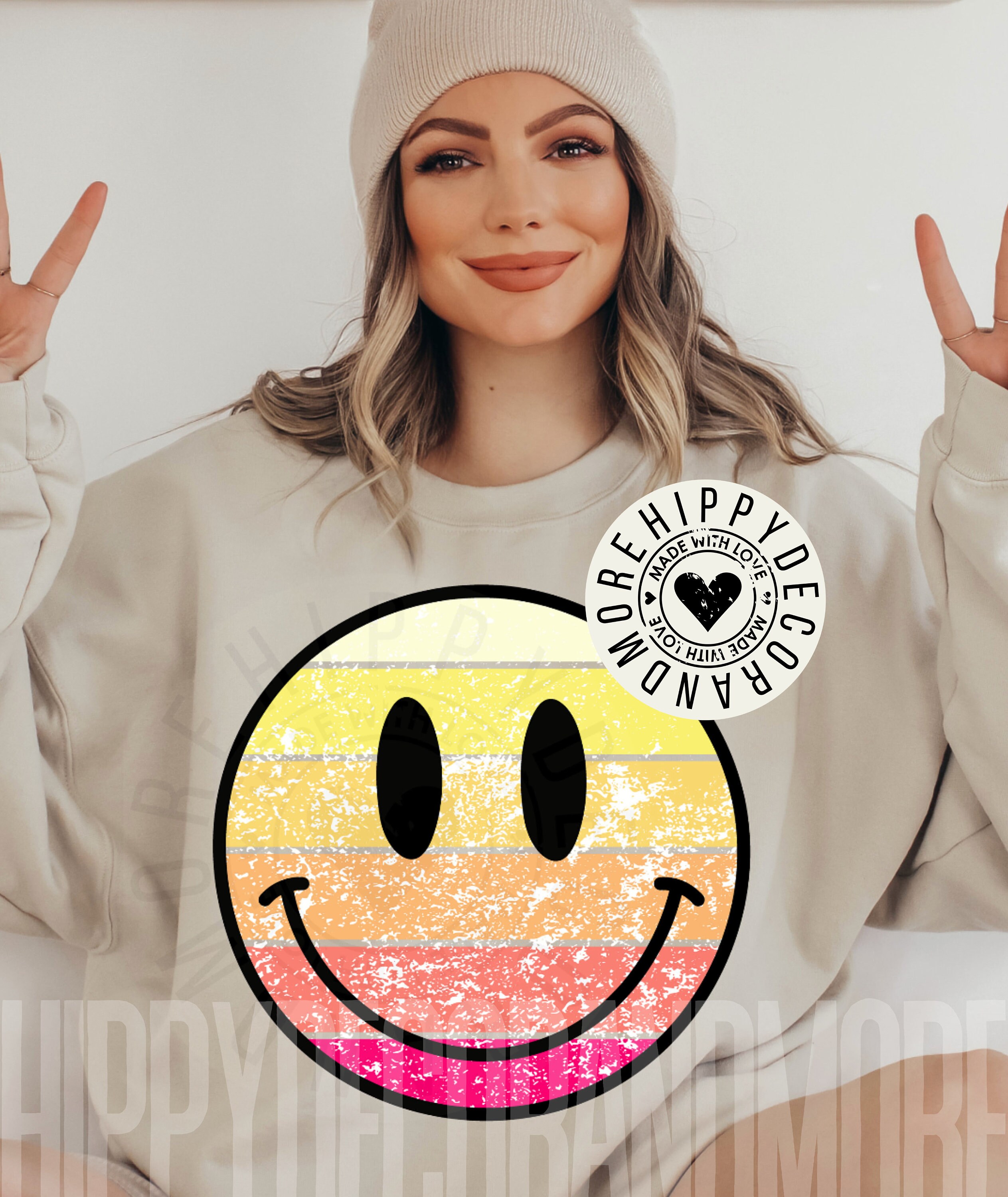 Distressed Retro Smiley Face PNG Sunny Smiley Png Boho Png Boho Smiley ...