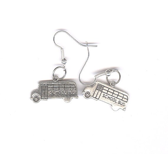 School Bus Earrings School Line Pierced Earrings Drop - Etsy UK