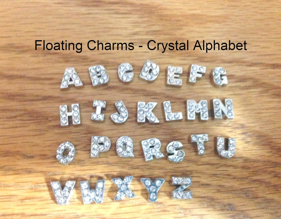 Floating Charms, Crystal Alphabet, Alpha - Etsy
