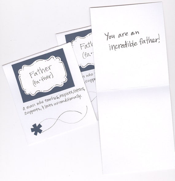 Father Card Father's Day Line Incredible Father Navy - Etsy