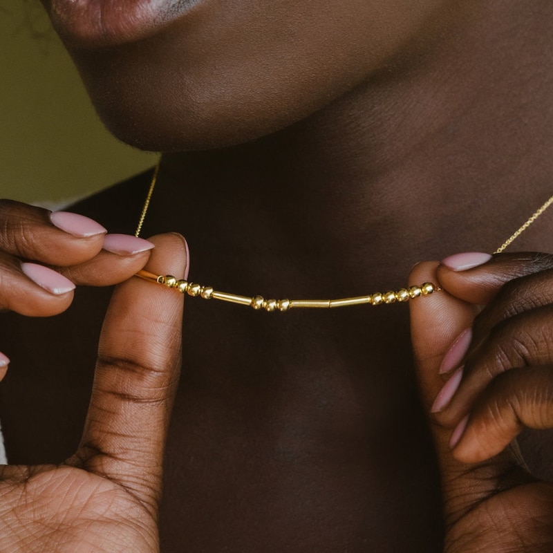 Morse Code Necklace - Etsy