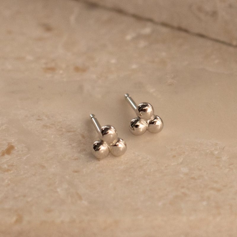 Silver Earring Trio - Etsy
