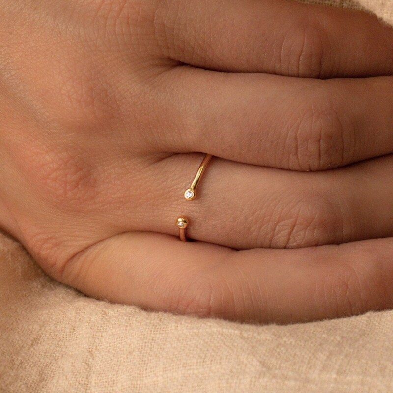 Diamond Cuff Ring - Etsy