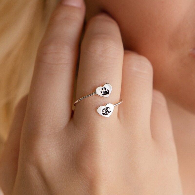 Paw Print Ring - Etsy