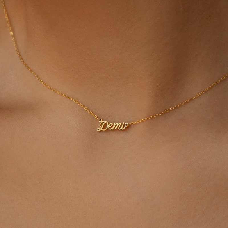 Nameplate Necklace - Etsy
