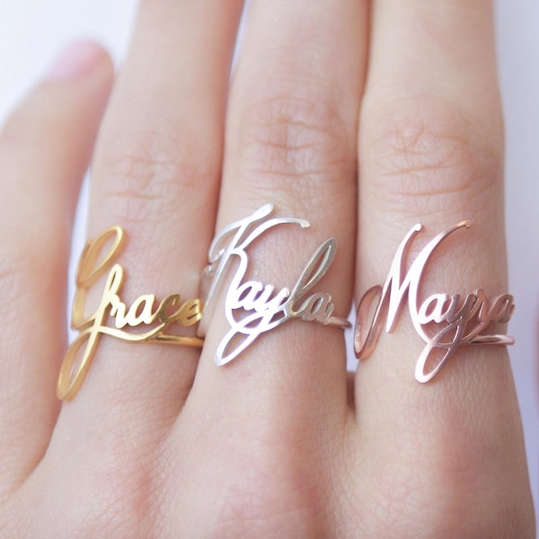 Childs Name Ring - Etsy