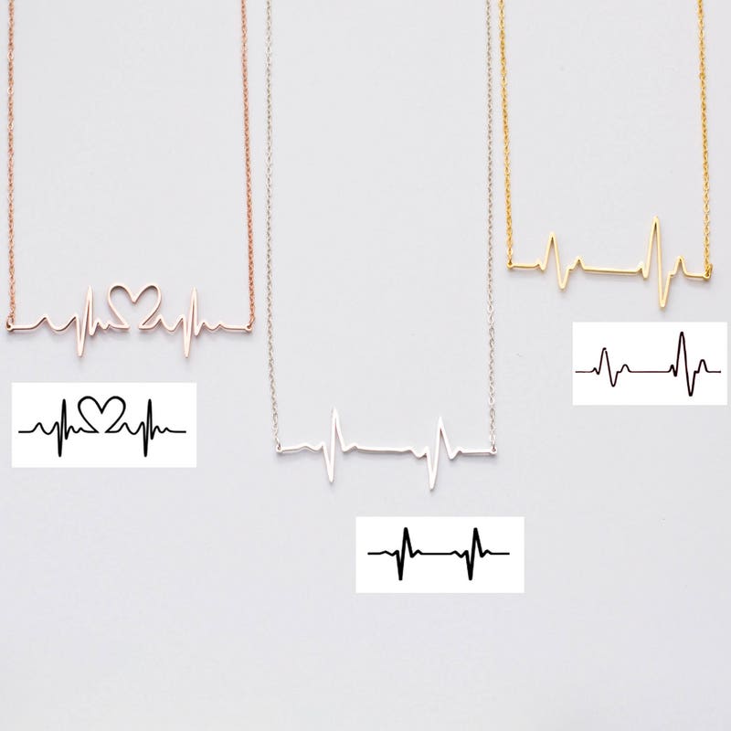 Heart Beat Necklace - Etsy