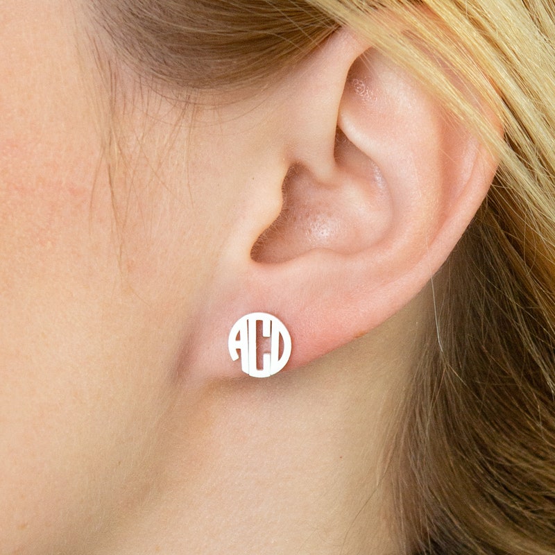 Monogrammed Earring - Etsy
