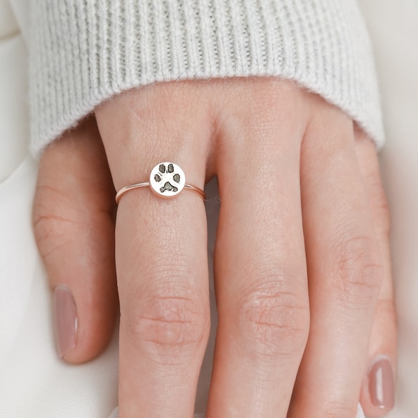Paw Print Ring - Etsy