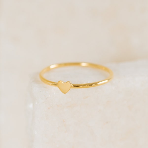 Dainty Heart Ring - Etsy