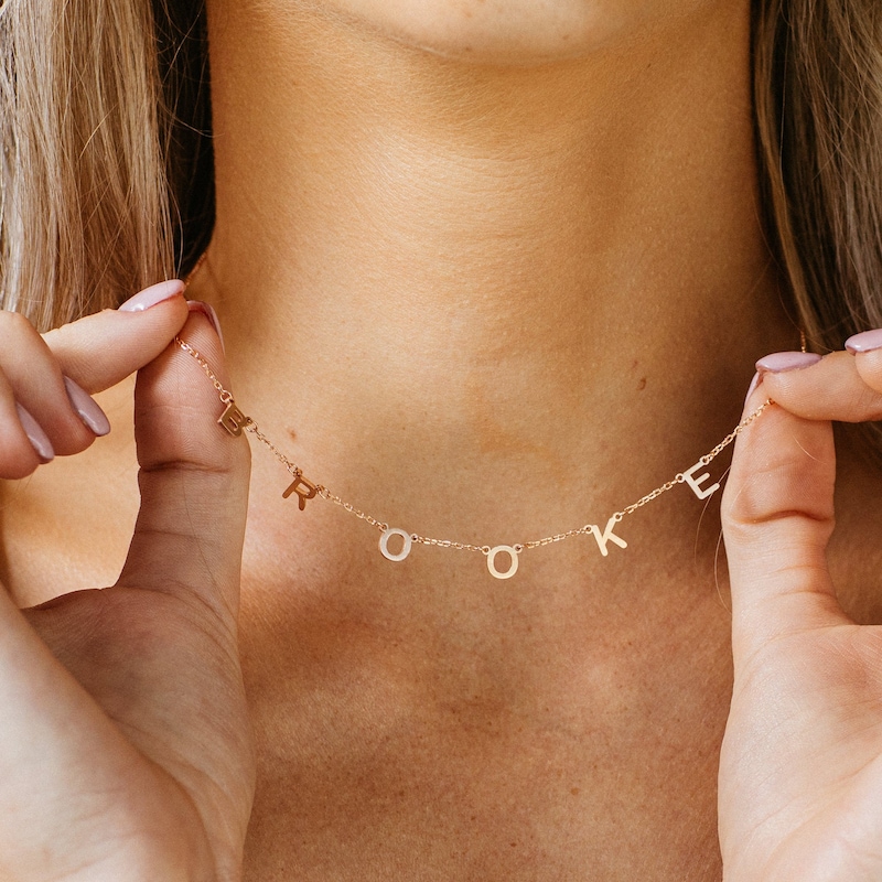 Letter Necklace - Etsy