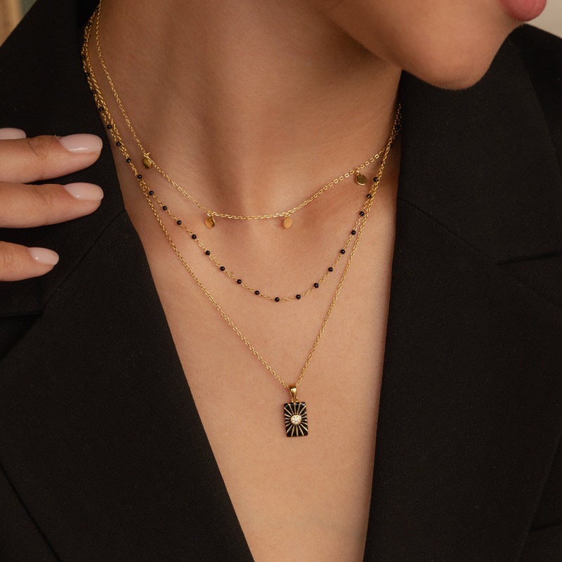 Layered Necklace - Etsy