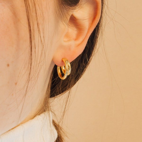 Modern Hoop Earrings - Etsy