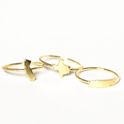 Custom State Ring Custom City Ring Sterling Silver State - Etsy