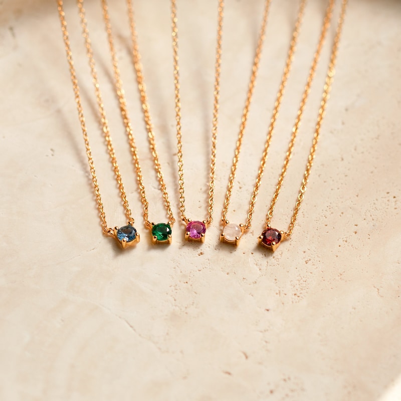 Birthstone Necklace - Etsy