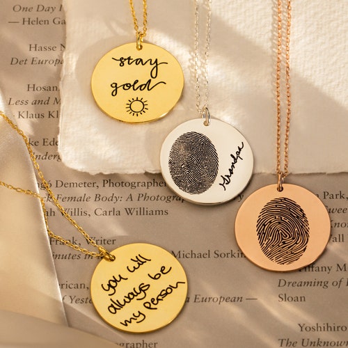 Custom Handwriting Jewelry Handwriting Necklace - Etsy