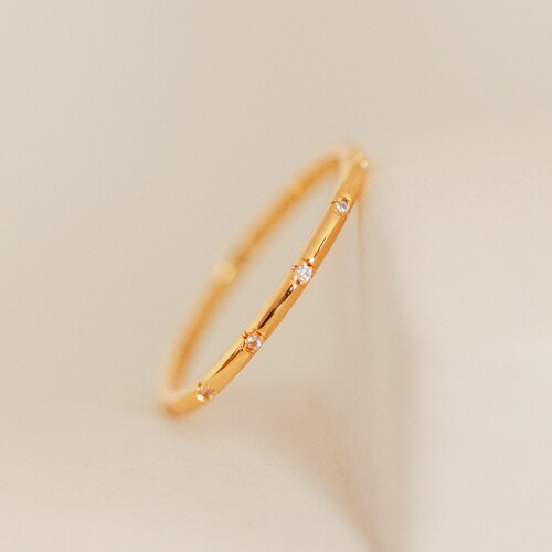 Sprinkle Diamond Ring by Caitlyn Minimalist Space Diamond - Etsy