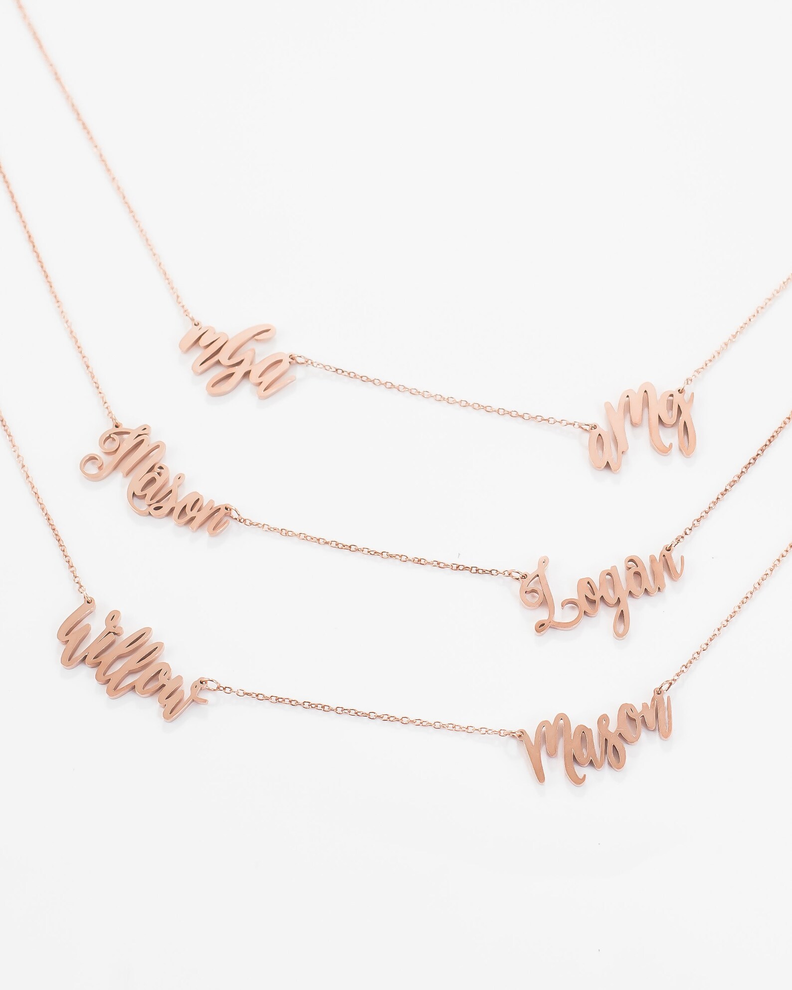 Custom Names Necklace Two Name Necklace Children Names - Etsy