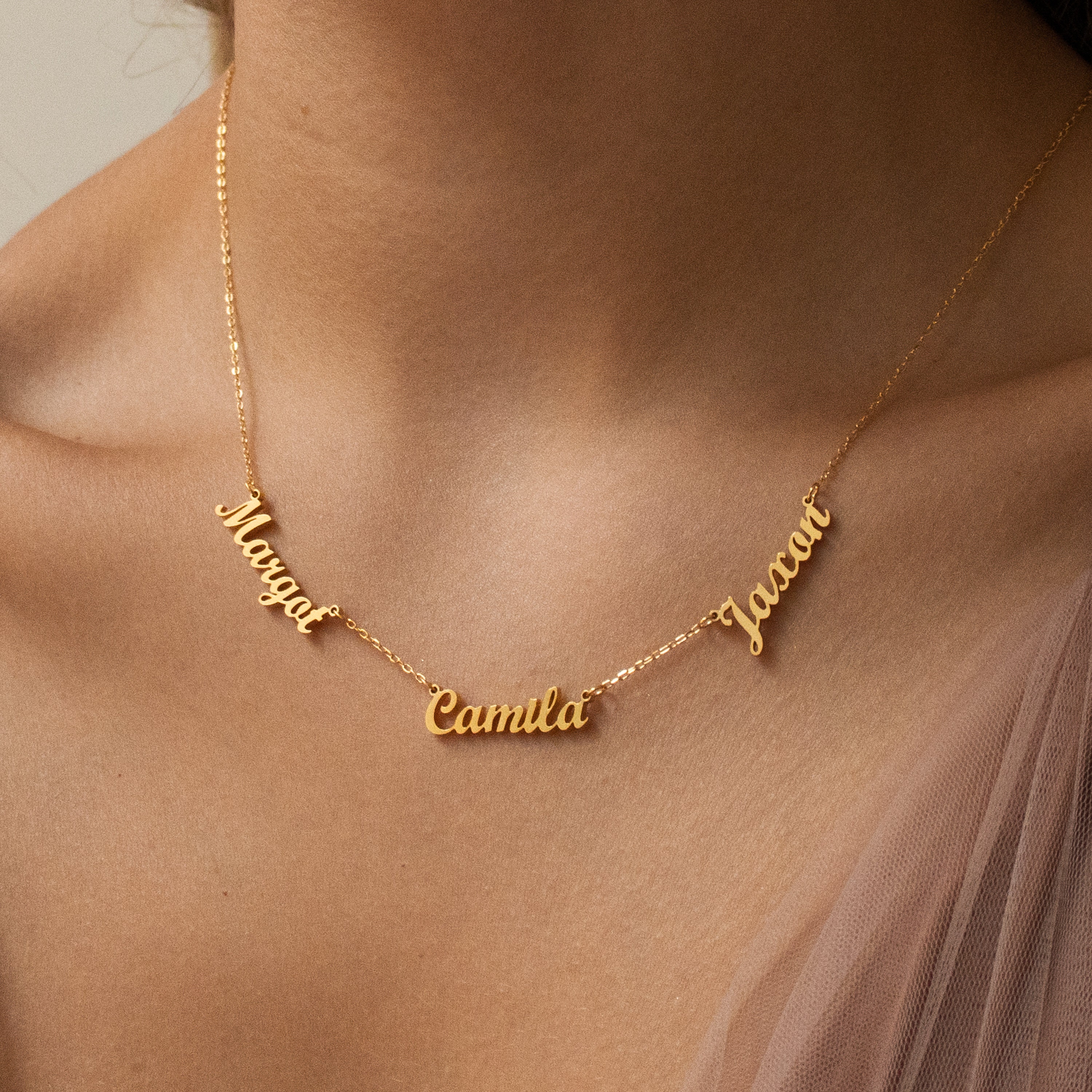 Custom Two Name Necklace by Caitlyn Minimalist Multiple Name | Etsy