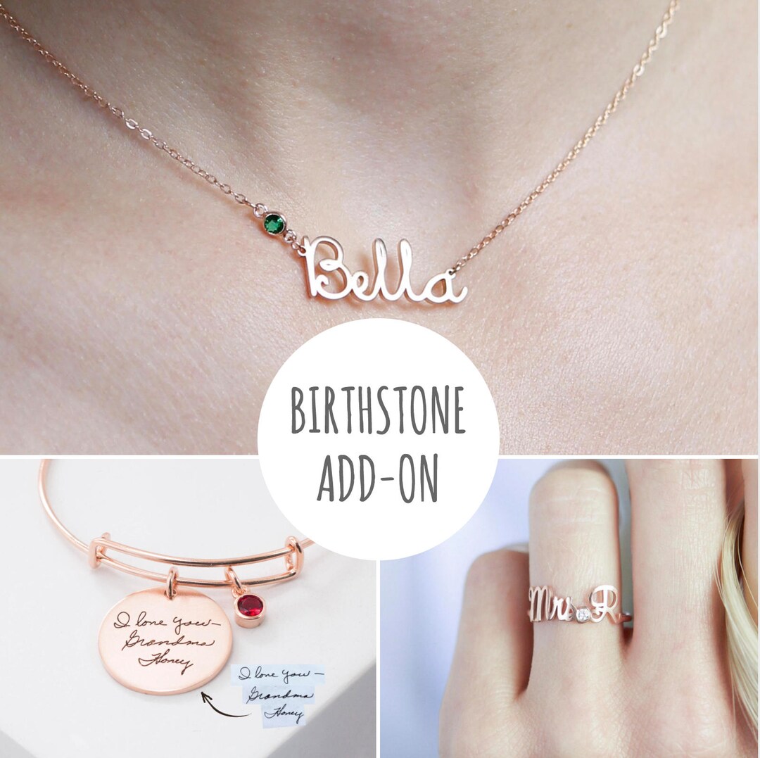 Birthstone Add-on by Caitlynminimalist BTADD - Etsy