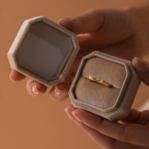 Velvet Ring Box by Caitlyn Minimalist • Dainty Engagement, Wedding Ring ...