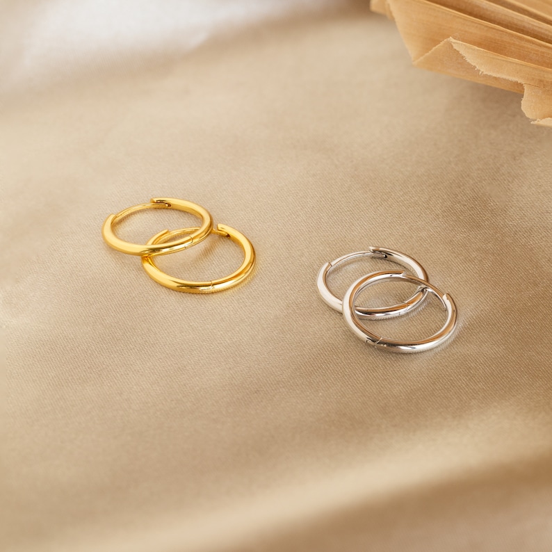 Classic Hoop Earrings by Caitlyn Minimalist • 14mm Elegant Hoop ...