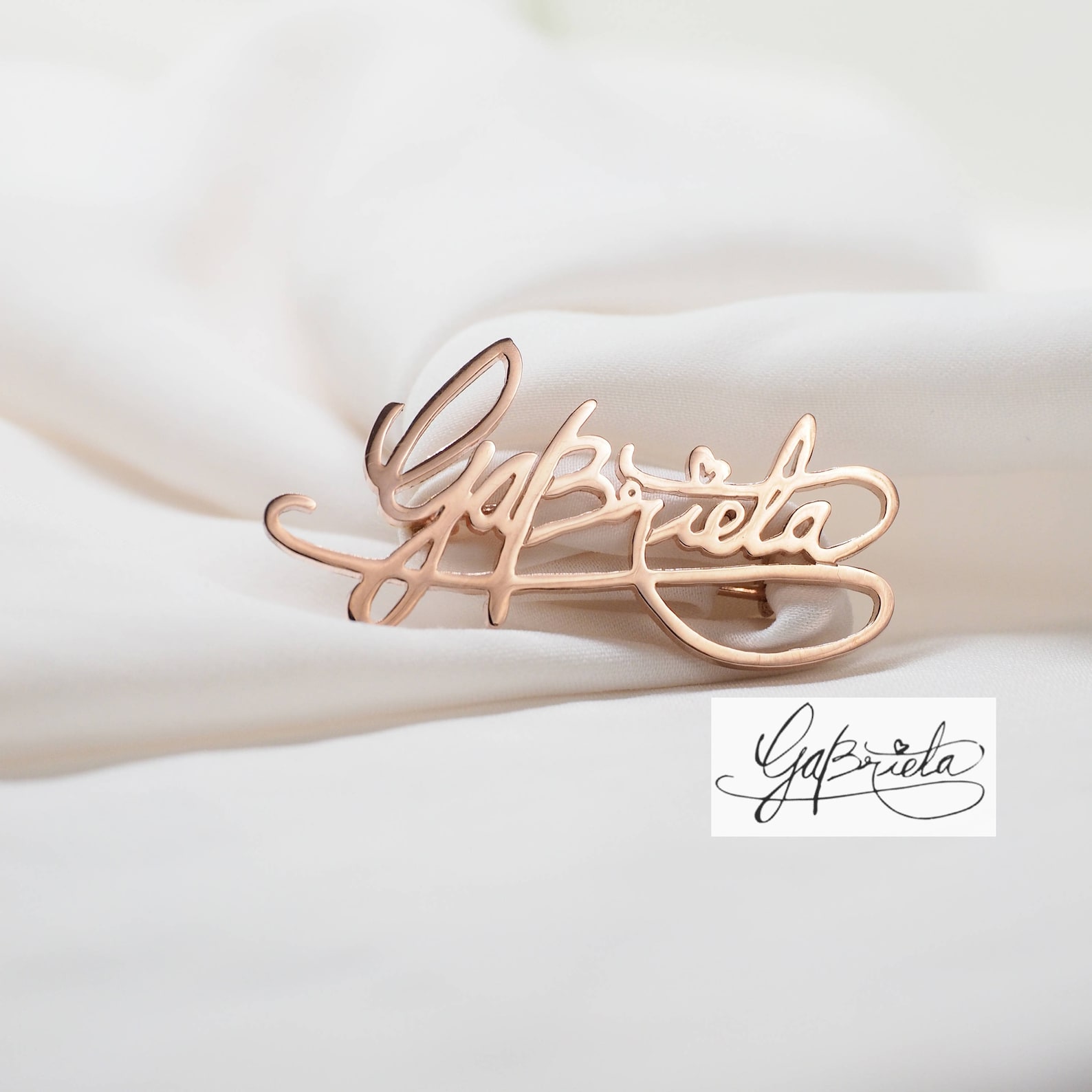 Custom Handwriting Pin Personalized Signature Brooch - Etsy