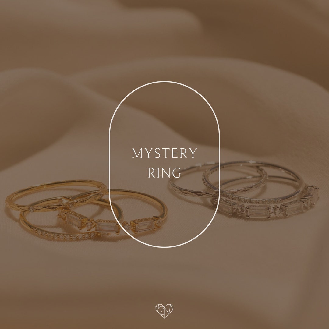 Mystery Ring by Caitlyn Minimalist • Dainty Stacking Ring, Gemstone ...