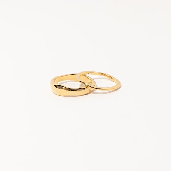 Set of 2: Duo Form Rings by Caitlyn Minimalist Minimalist | Etsy