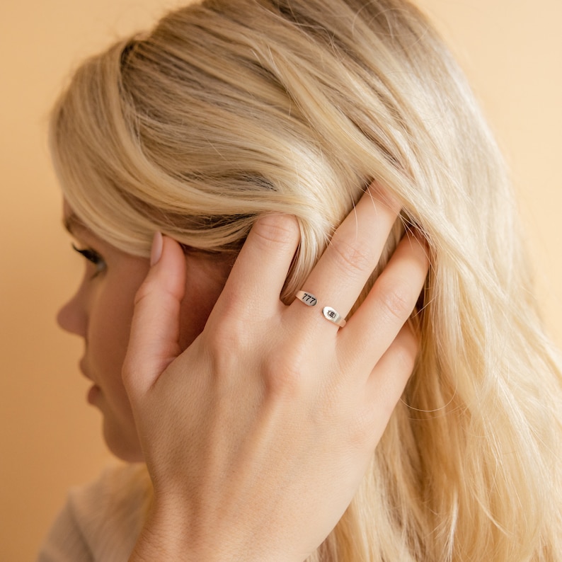 Custom Midi Ring by Caitlyn Minimalist Adjustable Initials - Etsy