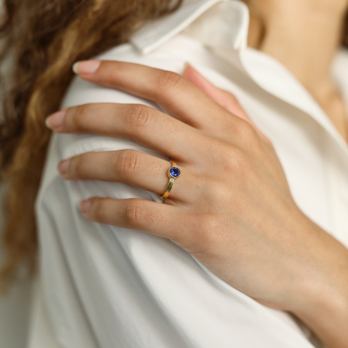 Birthstone Signet Ring by Caitlynminimalist Dainty Gemstone - Etsy
