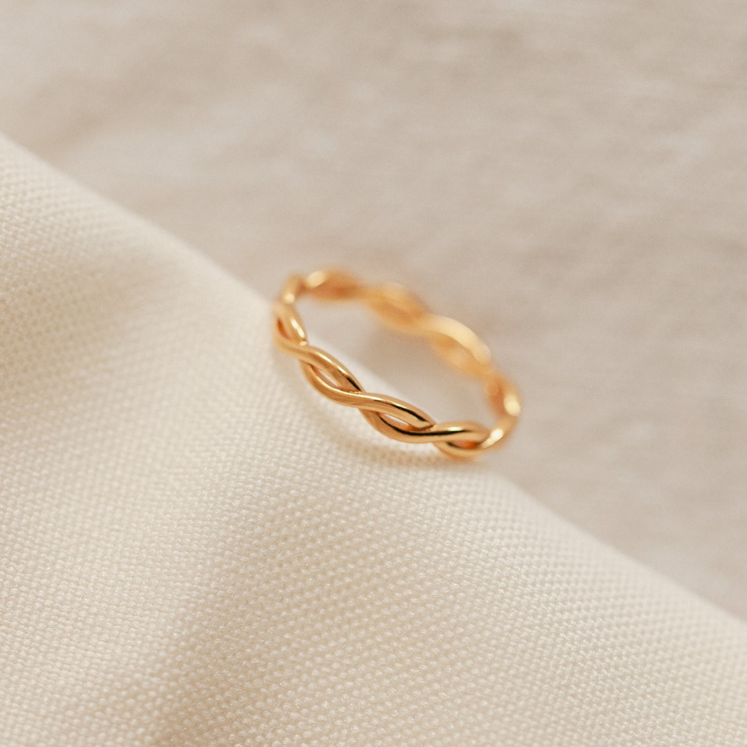 Braided Ring by Caitlyn Minimalist • Braid Ring in Gold • Friendship ...