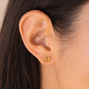 Initial Earrings by Caitlyn Minimalist • Dainty Letter Stud Earrings ...