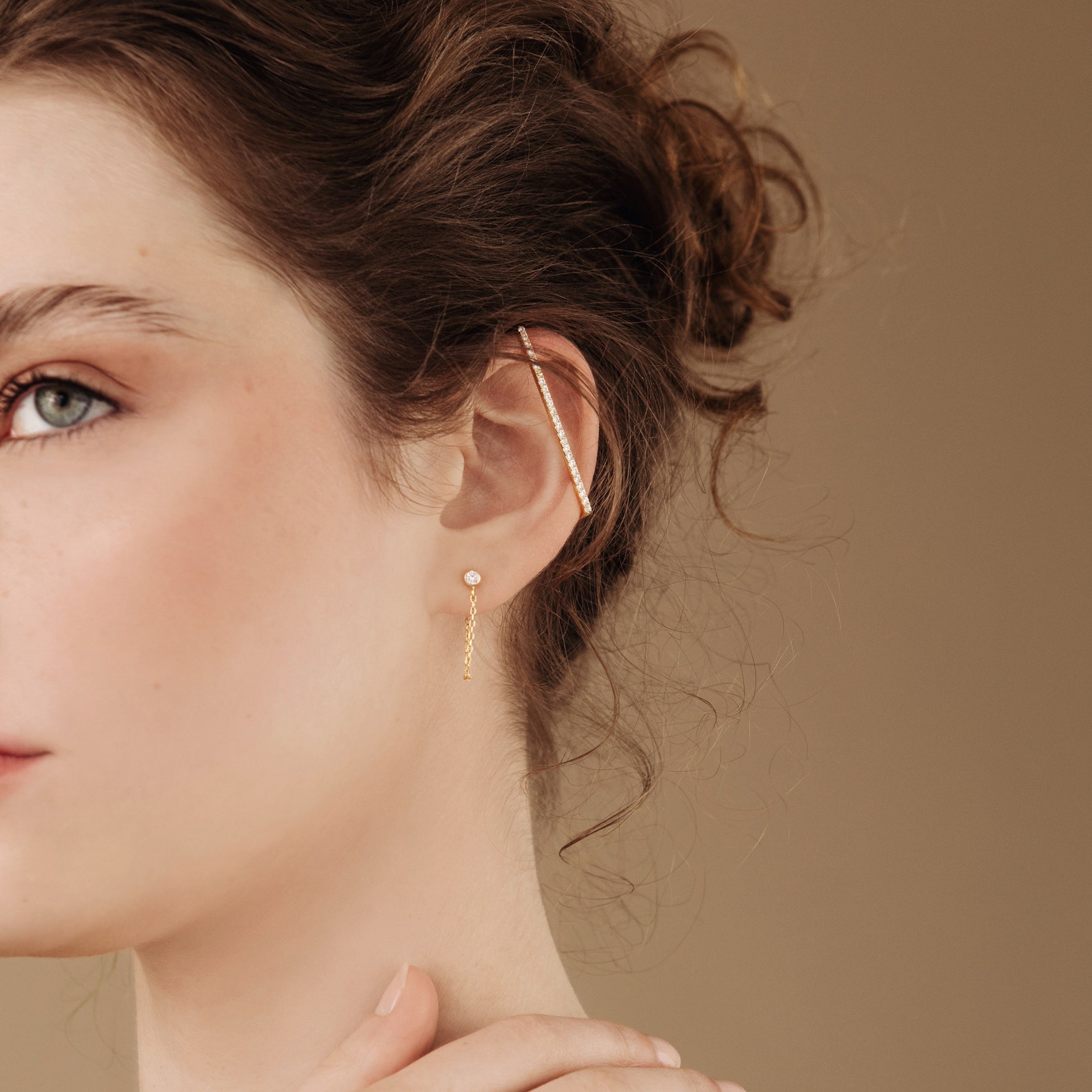 Bar Ear Cuff Cartilage Cuff Trending Pave Ear Cuff Modern - Etsy