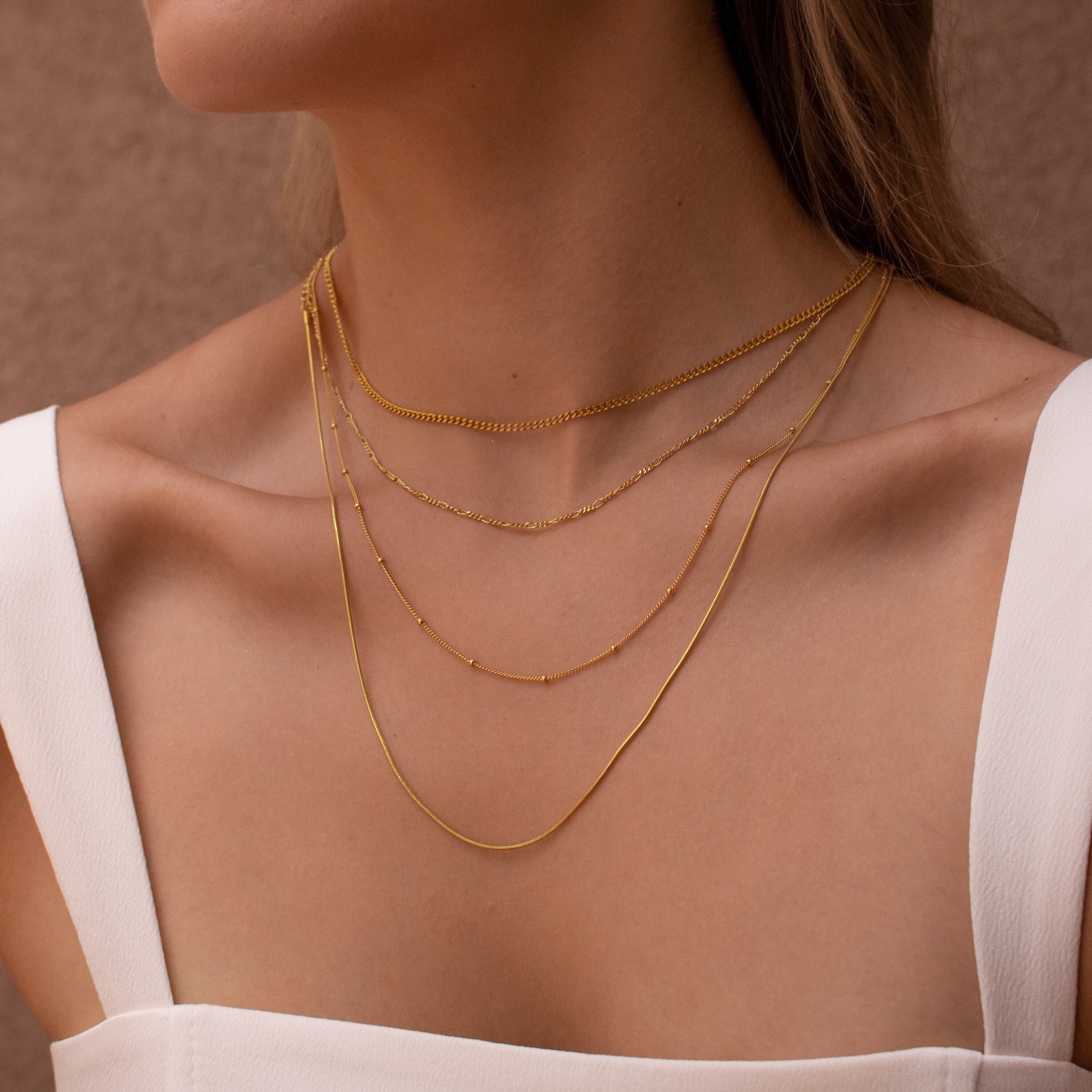 Minimalist Necklace Chains by Caitlyn Minimalist Figaro - Etsy