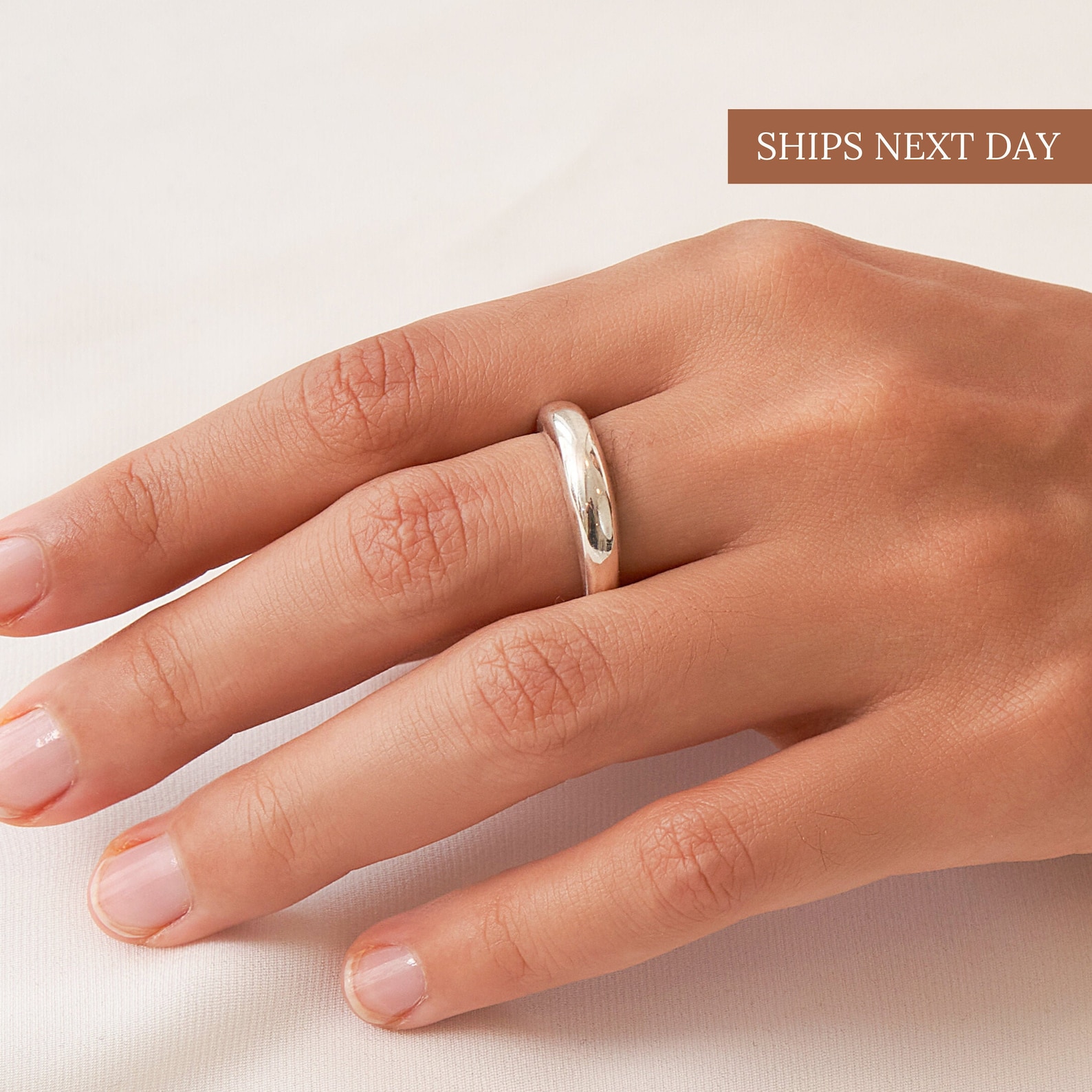 DOME Ring Minimalist Ring Modern Geometric Ring Silver Ring, Gold Ring ...