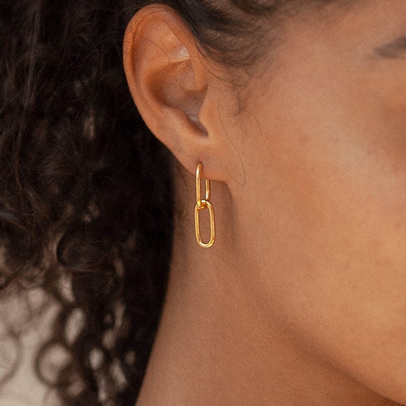 Chain Clip on Earrings - Etsy