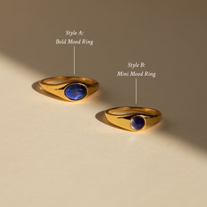 Signet Mood Rings by Caitlyn Minimalist • Statement Gemstone Rings in ...